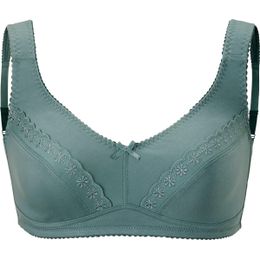w&auml;schepur Damen Komfort-BH ohne B&uuml;gel mit Spitzen-Borte mint, Gr&ouml;&szlig;e 80D