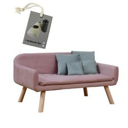 Rohrschneider Hundesofa Chicago mit Gratis-Beigabe rosa