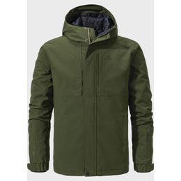 Schöffel Outdoorjacke SCHÖFFEL "Ins Jacket Antwerpen M", Herren, Gr. 56, grün (6004, grün), Oberstoff : 100% Polyester (Membran: Polyurethan) Futter : 100% Polyester Wattierung : 100% Polyester, modisch, regular fit, hoch geschlossener Ausschnitt, Langarm, Jacken