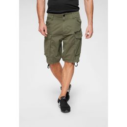 G-Star Raw Cargoshorts G-STAR "Rovic zip loose", Herren, Gr. 30, N-Gr, grün (olivgrün), Obermaterial: 97% Baumwolle, 3% Elasthan, unifarben, modisch, bequem, Hosen