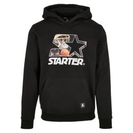 starters Kapuzensweatshirt STARTER "Starter Herren Starter All Net Hoody", Herren, Gr. M, schwarz, 65% Baumwolle, 35% Polyester, unifarben, Langarm, Sweatshirts