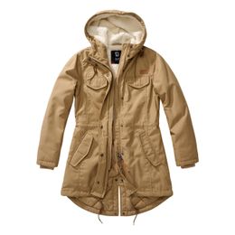 Parka Brandit "Brandit Damen Ladies Marsh Lake Parka", Damen, Gr. L, braun (camel), 80% Polyester, 20% Baumwolle, unifarben, casual, normal, ohne Ausschnitt, Langarm, Jacken