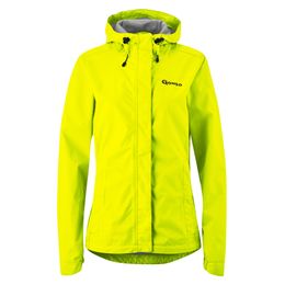 Fahrradjacke Gonso "Sura Light", Damen, Gr. 34, gelb (neongelb), 100% Polyester, Jacken, Damen Regenjacke wind- und wasserdicht, Radjacke mit Kapuze