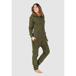 Jumpsuit MONIZ, Baby, Gr. M, EURO-Größen, grün (dunkelgrün), 80% Baumwolle, 20% Polyester, casual, lang, Langarm, Overalls, mit kuscheligem Komfort