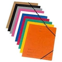 Herlitz Mappe DIN A4 Pappe Gummiband 24 (B) x 0,3 (T) x 32 (H) cm Farbig Sortiert 10 St&uuml;ck