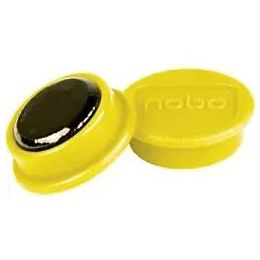 NOBO Whiteboard-Magnete Gelb 0.1 kg Tragf&auml;higkeit 13 mm 10 St&uuml;ck