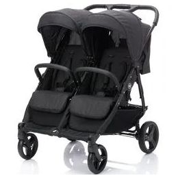 Zwillingswagen fillikid "Duo, schwarz melange", Baby, schwarz (schwarz melange), Kinderwagen