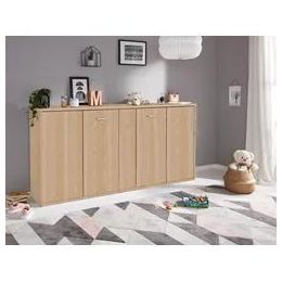 Schrankbett Priess "Oregon", braun (edelbuchefarben), H:102cm, Schrankbetten, wahlweise mit LED-Beleuchtung
