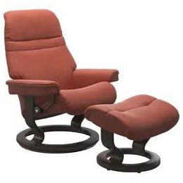 Relaxsessel stressless "Sunrise", braun (henna), Material Bezug, Ausführung / Funktion, Maße B/H/T, Leder BATICK: BATICK ist ein leicht korrigiertes, durchgefärbtes und genarbtes Möbelleder, bei dem die meisten Unebenheiten und Spuren in der Regel entfernt wurden., Leder PALOMA: PALOMA ist ein durchgefärbtes Semianilin-Möbelleder mit natürlicher Narbung., ROHLEDER Stoff Q2 FARON: Ein fester zuverl