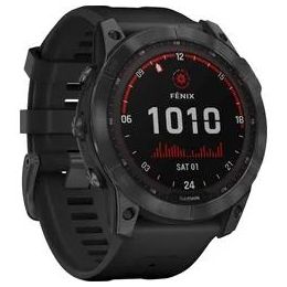 Smartwatch Garmin "FENIX 7X SOLAR", grau (dunkelgrau, schwarz), Smartwatches