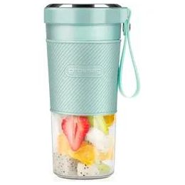 GROSSAG Akku-Smoothie-Maker "to-go Türkis - MX 10.05 1379", blau (türkis, transparent), B:9,5cm H:18cm T:8,5cm, Zerkleinerer