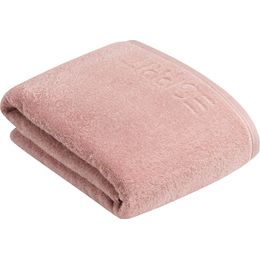 Saunatuch Esprit "Modern Solid", rosa (rose), B:100cm L:150cm, Frottier, Obermaterial: 85% Baumwolle, 15% Lyocell (TENCEL), Handtücher (Packung), vegan produziert