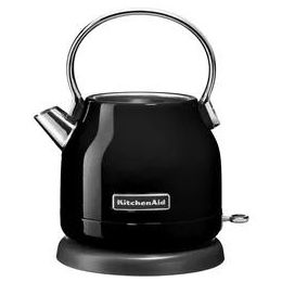 KitchenAid Wasserkocher "5KEK1222EOB ONYX BLACK", schwarz (onyx schwarz), B:17,8cm H:26,16cm T:22,6cm, Wasserkocher