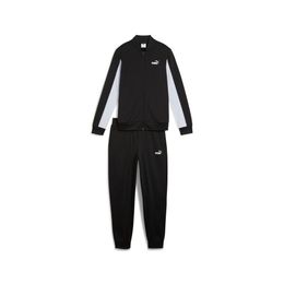 Trainingsanzug Puma "POLY BASEBALL SUIT CL", Damen, Gr. L, schwarz (Puma schwarz), Trikot, Obermaterial: 100% Polyester, colorblocking, sportlich, regular fit, Sportanzüge