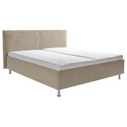 Polsterbett Alina "Steven", beige (beige tcm 12), B:158cm H:106cm L:210cm, Struktur fein TCM (100% Polyester), Betten, wahlweise mit Matratze und Lattenrost, in diversen Ausführungen