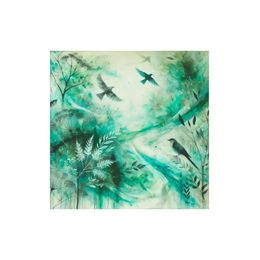 Bolongaro Trevor Schal 'Birds' Damen Größe One Size türkis / mint / pastellgrün / dunkelgrün