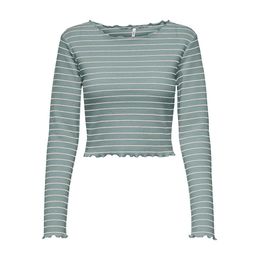 Only Shirt 'ONLANITS' Damen Gr&ouml;&szlig;e M cyanblau / wei&szlig;