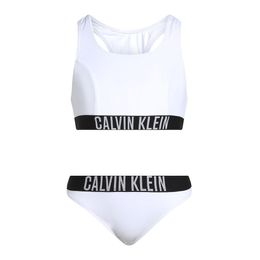 Calvin Klein Swimwear Bikini Mädchen Größe 164/176 grau / schwarz / weiß