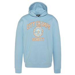 Schott NYC Sweatshirt 'Swivan2' Damen Gr&ouml;&szlig;e M blau / gelb / wei&szlig;