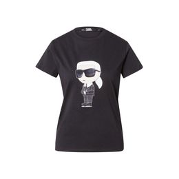 K by KARL LAGERFELD Karl Lagerfeld T-Shirt 'Ikonik 2.0' Damen Gr&ouml;&szlig;e XXL schwarz / wei&szlig;
