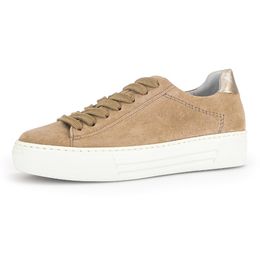 Gabor Sneaker low Damen Gr&ouml;&szlig;e 44 sand / gold / wei&szlig;