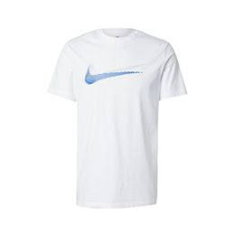 Nike Sportswear T-Shirt 'SWSH' Herren Größe XXL neonblau / hellgrau / weiß