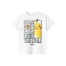 name it T-Shirt 'NKMFlame Pokemon' Jungen Größe 110 türkis / gelb / schwarz / weiß