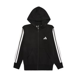adidas Sportswear Athletic Zip-Up Hoodie 'Essentials' boy Black size 140
