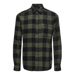 Only & Sons Only & Sons Button Up Shirt 'ONSGudmundur' male Green size XL