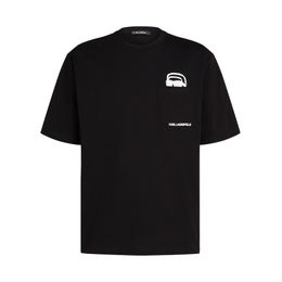K by KARL LAGERFELD Karl Lagerfeld Shirt 'Ikon Peek-A-Boo' male Black size XL