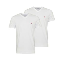 U.S. Polo Assn. Shirt Herren Größe L rot / weiß