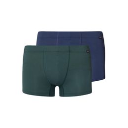 Hanro 2er-Pack Retro Boxershorts ' Cotton Essentials ' Herren Gr&ouml;&szlig;e XL dunkelgr&uuml;n