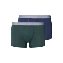 Hanro Boxershorts 'Essentials' Herren Größe XL royalblau / grau / dunkelgrün
