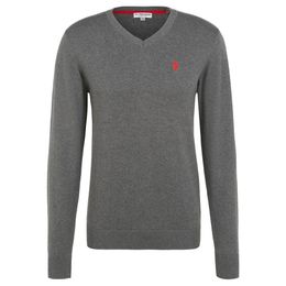 U.S. Polo Assn. Pullover Herren Größe M dunkelgrau / neonrot