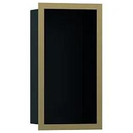 Hansgrohe XtraStoris Wandnische 56095140 30x15x10cm, mit Designrahmen, mattschwarz, brushed bronze