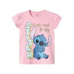 name it T-Shirt 'NMFFolly Stitch' Mädchen Größe 122/128 türkis / saphir / hellgelb / rosa