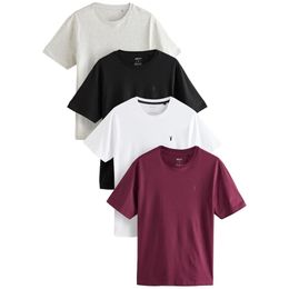next T-Shirt Herren Gr&ouml;&szlig;e XS graumeliert / beere / schwarz / wei&szlig;