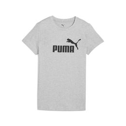 Puma Damen T-Shirt "ESS No. 1 Logo T-Shirt Damen", grau, Gr. S, Obermaterial: 100% Baumwolle; Kragen: 70% Baumwolle, 30% Polyester, Shirts