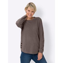 Classic Basics Damen Strickpullover "Langarm-Pullover", grau, Gr. 56, unifarben, 100% Polyacryl, Pullover