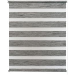 Doppelrollo GOOD LIFE, B:40cm H:150cm, grau, Kunststoff, Metall, Polyester, Rollos, "MELIA"