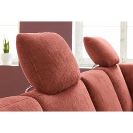 Sit & More Kopfst&uuml;tze SIT & MORE, B:50cm H:25cm T:12cm, orange, Luxus-Microfaser (90% Polyester, 10% Polyamid);Kunstleder SOFTLUX;Luxus-Microfaser ALTARA NUBUCK