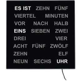 AMS Damen Tischuhr "T1235", schwarz, Tischuhren, B&uuml;ro, Wohnzimmer, Esszimmer