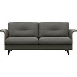 2,5-Sitzer FLEXLUX, B:191cm H:81cm T:91cm, grau, 100% Echteder, Sofas, "Glow Sofa, Couch, Premium-Sitzkomfort: Kaltschaum & Federkern",
