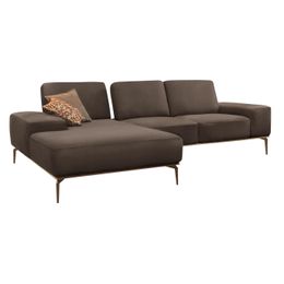 Ecksofa W.Schillig, B:279cm H:88cm T:178cm, braun, Longlife Xtra-Leder Z73: Naturwalkleder der Luxusklasse aus den erlesensten Rohhäuten. Hautstärke