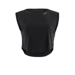WINSHAPE Damen Crop-Top "AET115LS", schwarz, Gr. L, 85% Polyester, 15% Elasthan, Tops, Functional Soft and Light