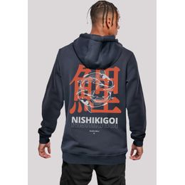 F4NT4STIC Herren Kapuzenpullover "Nishikigoi", blau, Gr. M, Obermaterial: 65% Baumwolle, 35% Polyester, Pullover, Print