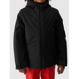 4F Jungen Skijacke, schwarz, Gr. 146, unifarben, Stoff, Obermaterial: 100% Polyester. Futter: 100% Polyester. Wattierung: 100% Polyester, Jacken,