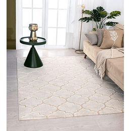 L&auml;ufer MERINOS, B:80cm H:12mm L:300cm, beige, Polyester, Flur, Teppiche, "Studio 28262", Hoch Tief Effekt, modernes Skandic Design