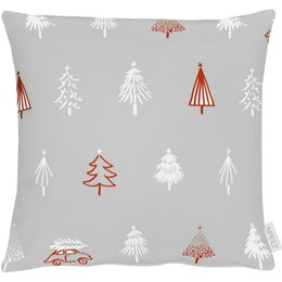 Dekokissen Apelt, B:39cm L:39cm, grau, Baumwolle, Polyester, Dekokissen_Sitzkissen_Kissenh&uuml;llen, "5825"