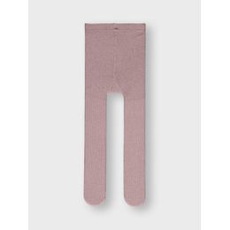 name it M&auml;dchen Strickstrumpfhose, rosa, Gr. 134, uni, Obermaterial: 55% Viskose, 27% Polyamid, 16% metallisierte Fasern, 2% Elasthan, Strumpfhosen
